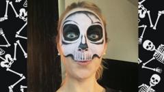Halloween: How to do a simple face paint skeleton - BBC Newsround