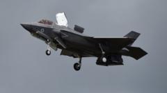 Video appears to show UK F-35 fighter crash after take-off - BBC News