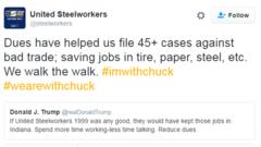 Donald Trump attacks union leader who called him a liar - BBC News