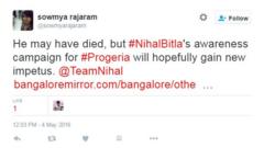 Nihal Bitla: India progeria campaigner dies aged 15 - BBC News