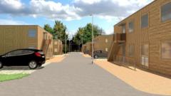 Construction begins on Reading prefab homeless housing - BBC News