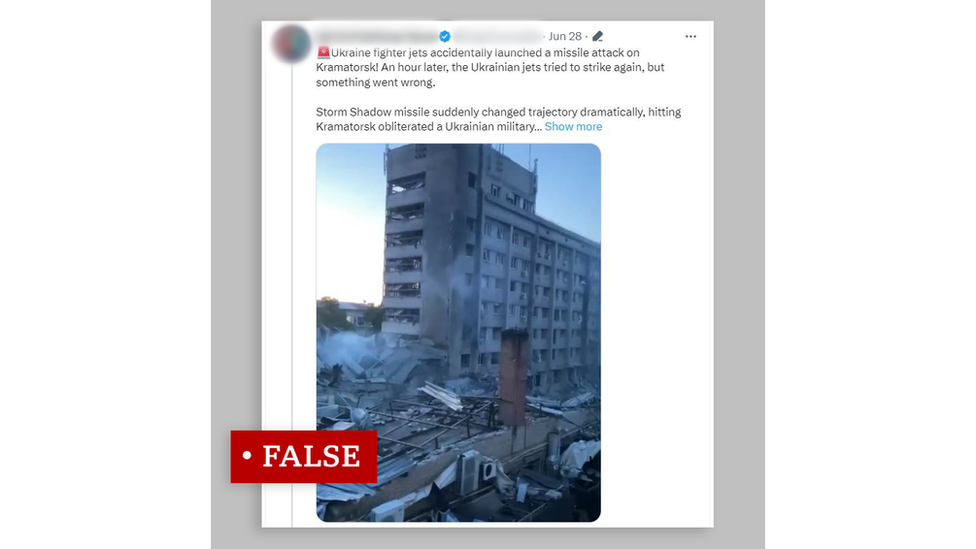 Twitter Blue accounts fuel Ukraine War misinformation - BBC News