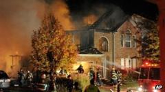 Indianapolis explosion destroys homes - BBC News