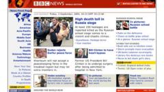 How the BBC News website has changed over the past 20 years - BBC News
