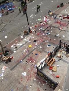 In pictures: Boston Marathon explosions - BBC News