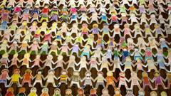 The world's longest paper doll chain - BBC Newsround