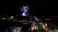 Revellers across Scotland see in the New Year - BBC News