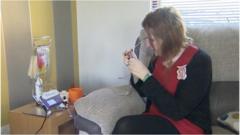 Stag gore victim Kate Stone able to eat after four months - BBC News