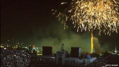 Blown away: How tech made fireworks bigger and bigger - BBC News