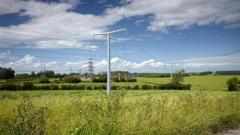 First new pylon type constructed - BBC News