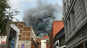 In pictures: Primark building in Belfast gutted in fire - BBC News