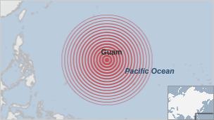 Strong 7.2 quake reported at sea south-west of Guam - BBC News