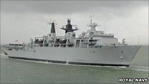 Plymouth-based HMS Albion becomes Royal Navy flagship - BBC News