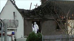McElhill fire murder house in Omagh is demolished - BBC News