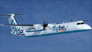 Flybe aeroplane wheel comes off in Exeter take-off - BBC News