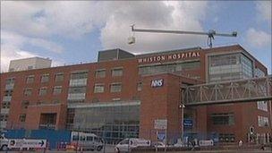 Petition over Whiston and St Helens Hospitals handed in - BBC News