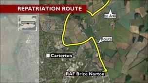 RAF Brize Norton repatriations route is confirmed - BBC News