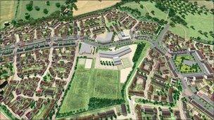 Work starts on Cranbrook 'eco-town' in east Devon - BBC News