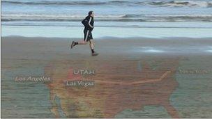 Durham man Mark Allison finishes 3,100-mile USA run - BBC News