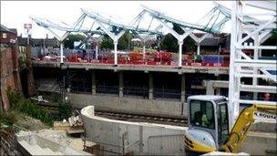 Rotherham Central Station development behind schedule - BBC News