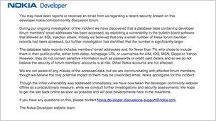 Nokia's developer network hacked - BBC News