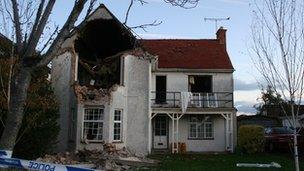 Weston house wrecked in gas heater explosion - BBC News