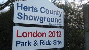 London 2012: Hertfordshire showground park-and-ride plans approved ...