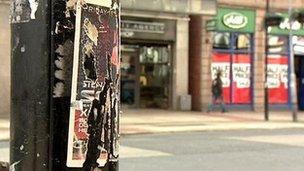 Belfast City Council to make venues tackle fly-posting - BBC News