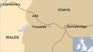 Motorcyclist dies after A40 accident in Powys - BBC News