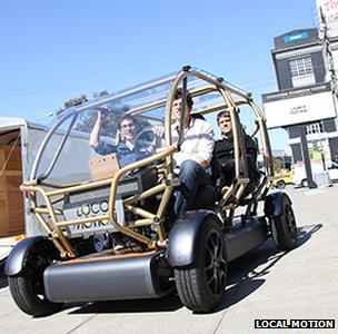 Local Motion's electric cars target Silicon Valley HQs - BBC News