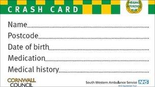Cornwall bikers urged to carry CRASH cards - BBC News