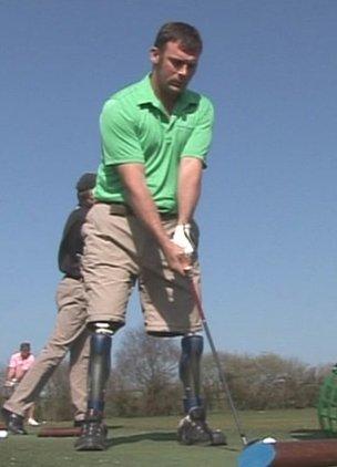 Amputee golfers prepare to face Americans - BBC Sport