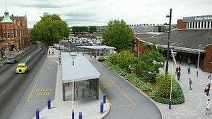 First phase of Derby railway station facelift completed - BBC News