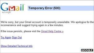 Google tackles temporary Gmail access failure - BBC News