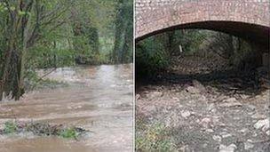 River Dore in Herefordshire 'could run dry' again despite floods - BBC News