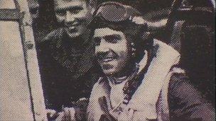 Service in memory of heroic war pilot Capt John Perrin - BBC News