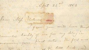 Charlotte Bronte letter sold for more than £11,000 - BBC News