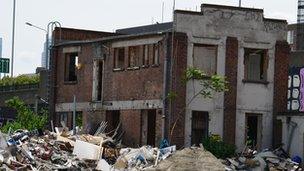 London 2012: Rubble and ruins by Olympic Park - BBC News