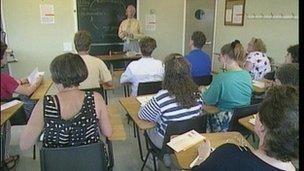 Well-being and education "go together" - BBC News