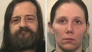 Pair who murdered woman and hid body in suitcase jailed - BBC News