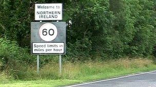 Welcome to Northern Ireland signs 'for information' - BBC News