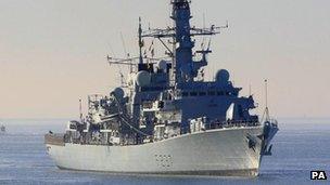 Timmy MacColl: HMS Westminster returns to Portsmouth - BBC News