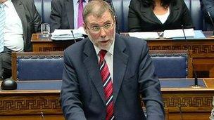 Nelson McCausland exclusion bid fails - BBC News