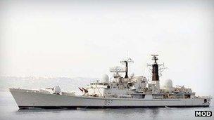 HMS Edinburgh leaves Portsmouth on last deployment - BBC News