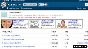Pastebin puts Anonymous spat behind it - BBC News