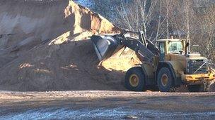 Road salt stocks at 'record levels' ahead of winter - BBC News