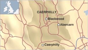 Abercarn Primary School bus slips down embankment - BBC News