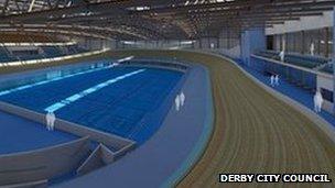 Derby's £28m velodrome construction begins - BBC News
