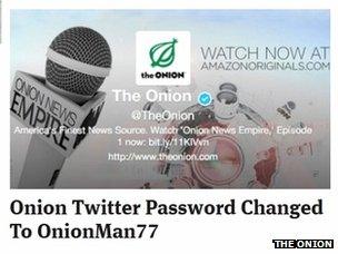 Syrian hackers hit the Onion Twitter feed - BBC News