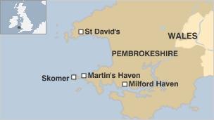 48 people rescued from sinking boat near Skomer Island - BBC News